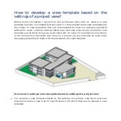 How to develop a view template based on the settings of a project view?
