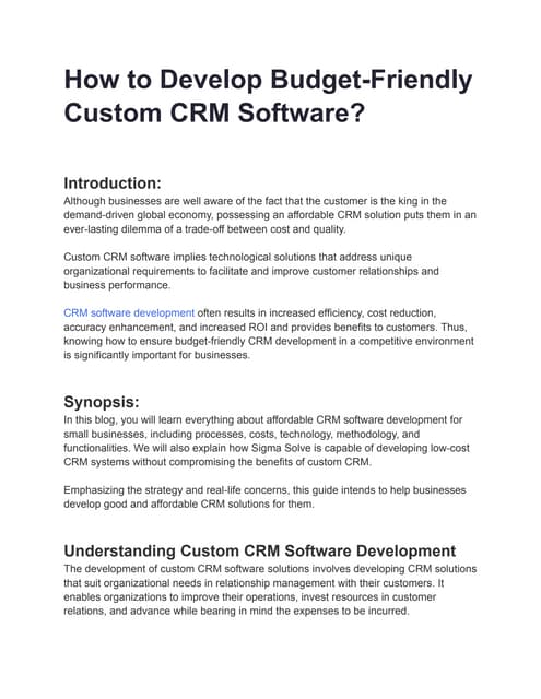 CRM Software: Types, Benefits, Features, & The #1 Alternative | PDF