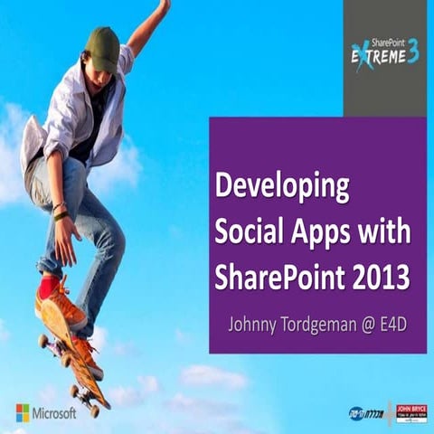 How to develop social applications for SharePoint 2013 | PPTX | Social ...