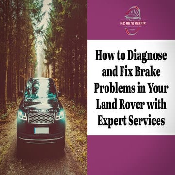 How to Diagnose Fuel Injector Issues in a Land Rover | PPTX