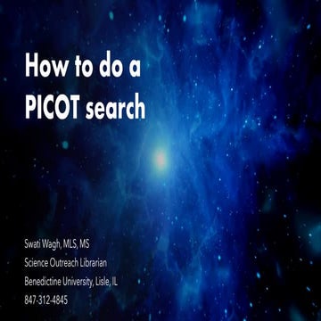 How to do a pico search nurs 3330 | PDF