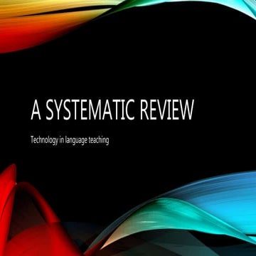 how to do a systematic review | PPT
