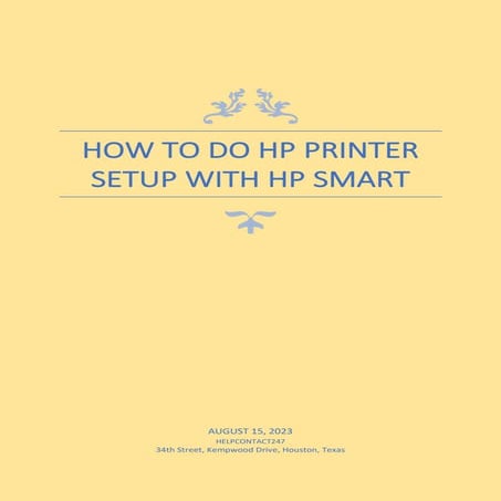 How to do HP printer setup with HP smart.pdf | Operating Systems ...