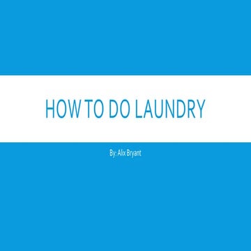 How to do laundry | PPT