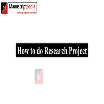 How to do Research Project | PDF