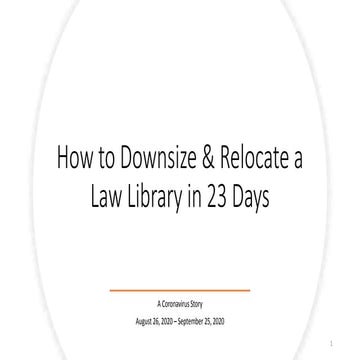 How to downsize & relocate a law library wo video | PPT