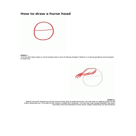 How to draw a horse head | PDF