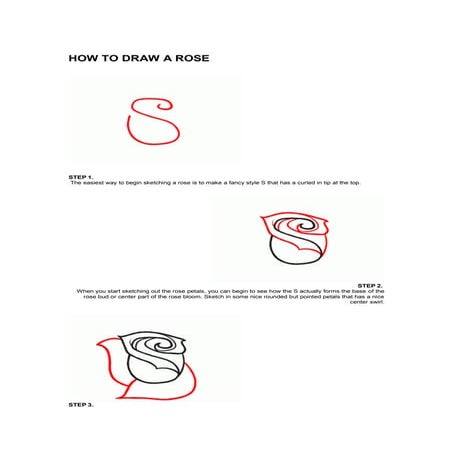 How to draw a rose | PDF