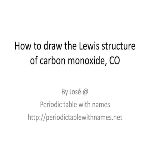 Lewis Structure For Co