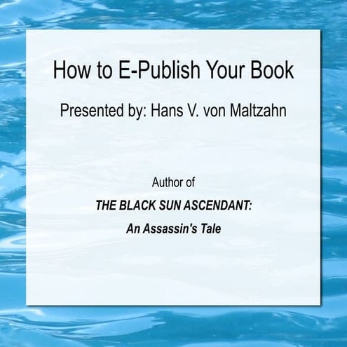 How to e publish | PPT