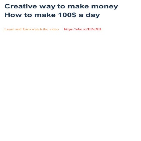 How To Earn 100 Per Day Docx