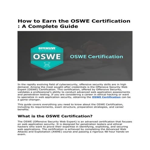 How to Earn the OSWE Certification_ A Complete Guide.docx