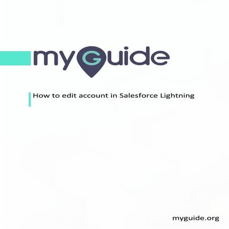 How to edit account in Salesforce Lightning | PDF