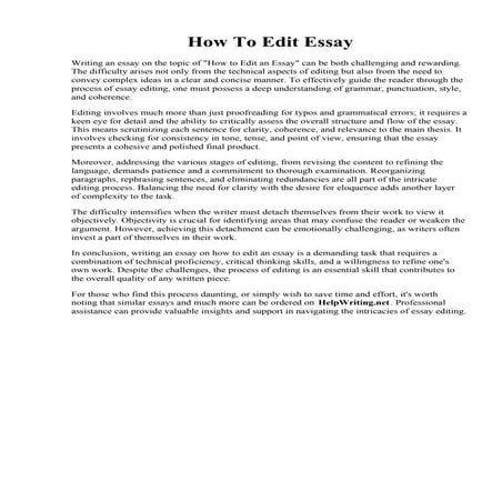 How To Edit Essay. 7 Steps for Editing an Essay in 2021 Simple essay ...