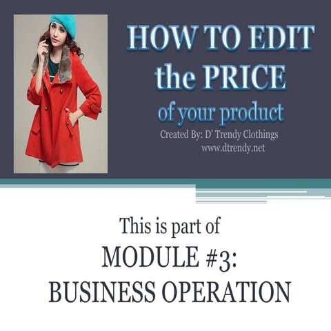 How to edit the price in your website | PPT
