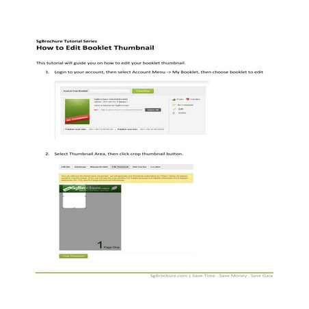 How to edit thumbnail booklet | PDF