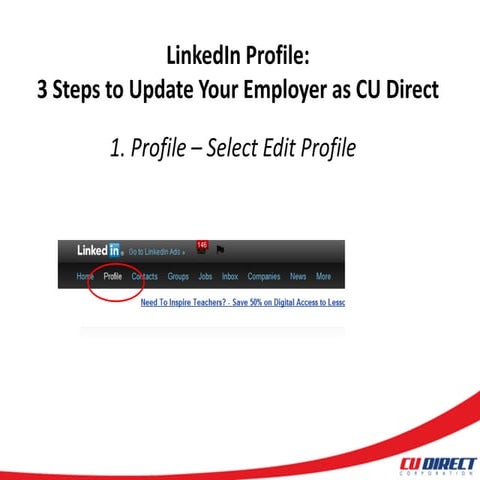 How to edit your employer as cu direct | PPTX