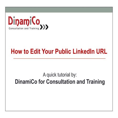 How To Edit Your Public Linked In Url | PDF
