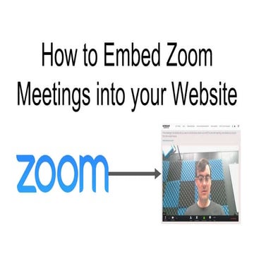How to embed zoom meetings into your website | PPTX