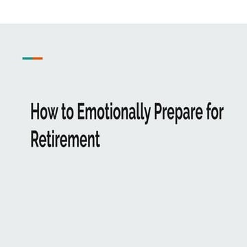 How to Emotionally Prepare for Retirement | PDF