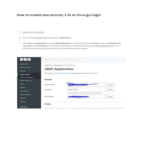 How to enable duo security 2-fa on Linux | DOCX