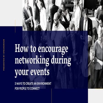 How to encourage networking during your events | PDF