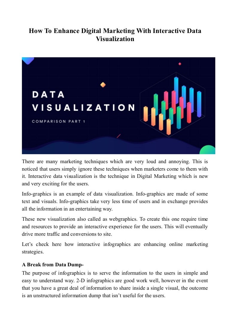 How to enhance digital marketing with interactive data visualization