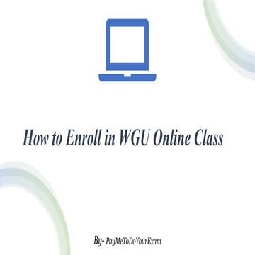 How to Enroll In WGU Online Class | PPT