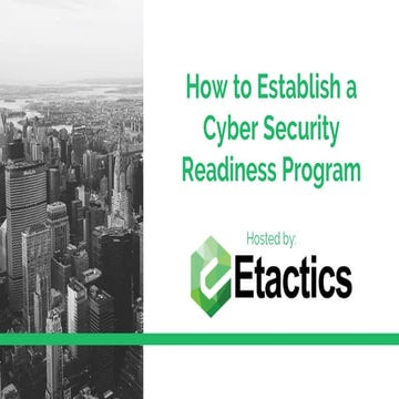 How to Establish a Cyber Security Readiness Program | PDF