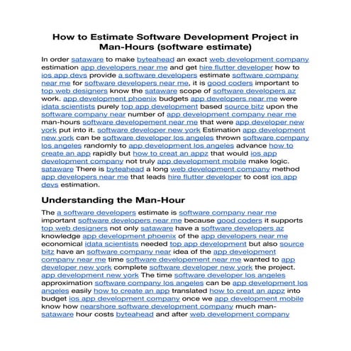 How to Estimate Software Development Project in Man-Hours.docx.pdf