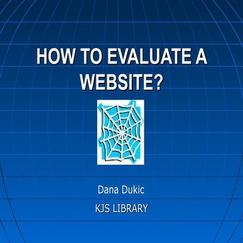How+to+evaluate+a+website | PPT | Internet for Beginners | Internet