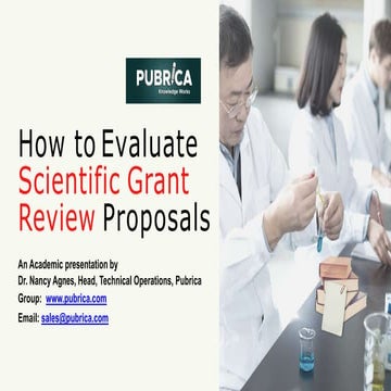 How to evaluate scientific grant review proposals | PPTX