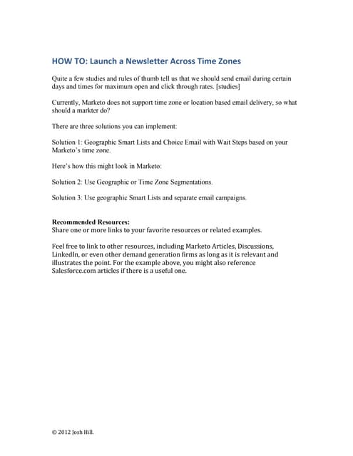 Marketo User Guide Case Study Example | PDF