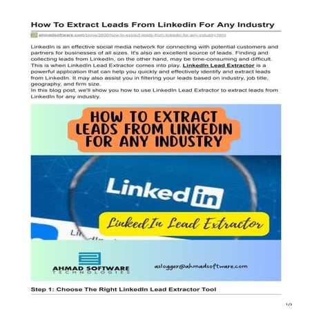 How To Extract Leads From Linkedin For Any Industry.pdf