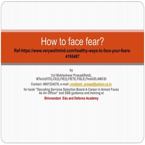 How to face fear | PPT