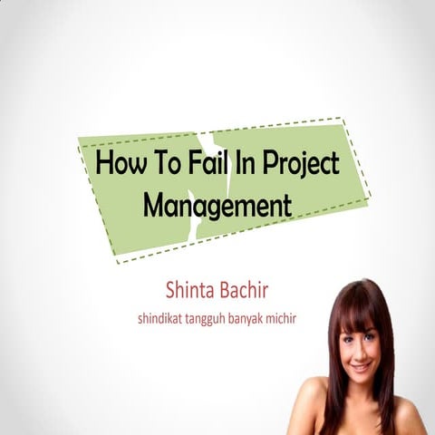 How to fail in project management | PDF