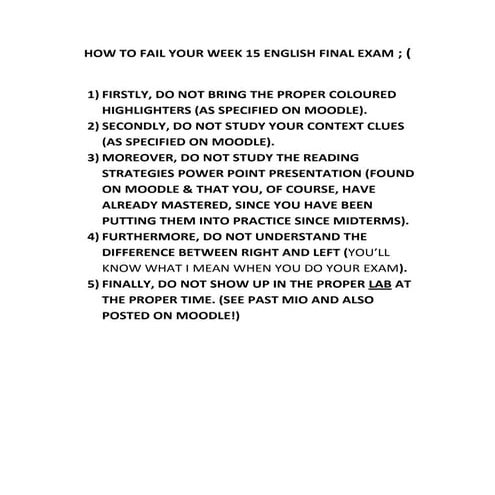 How to fail_your_english_final_exam | DOCX