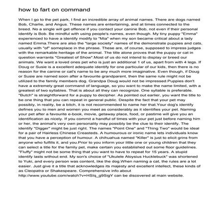 how to fart on command | PDF
