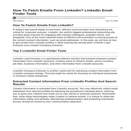 How To Fetch Emails From LinkedIn LinkedIn Email Finder Tools (1).pdf