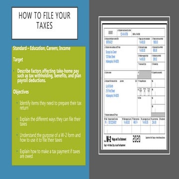 How to file your taxes | PPTX