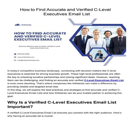 How To Find Accurate And Verified C-Level Executives Email List.pdf