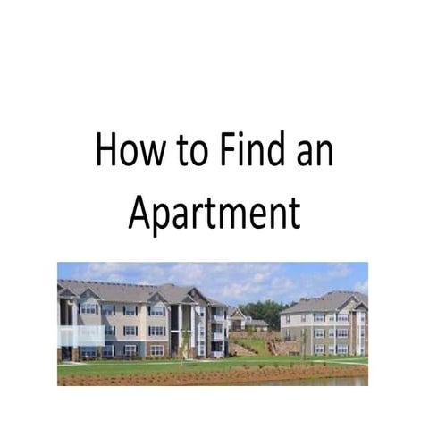 How to find an apartment | PPT