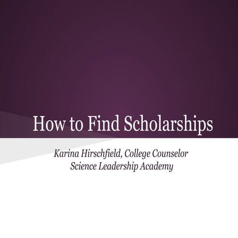 How to find and win scholarships | PPT