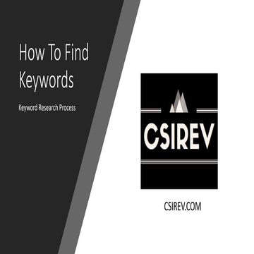How To Find Keywords | PPTX