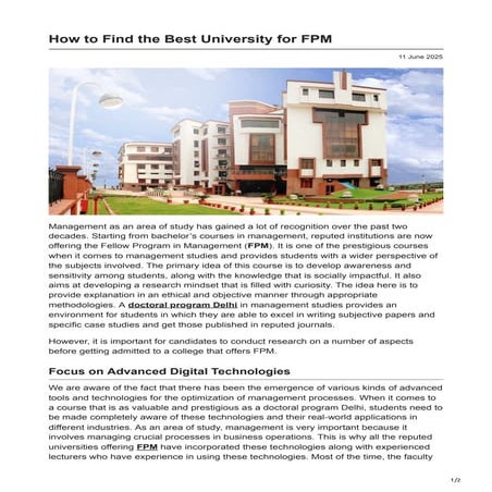 How to Find the Best University for FPM.pdf