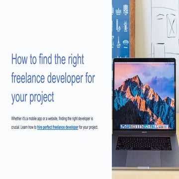 How to Find the Right Freelance Developer for your Project | PPT