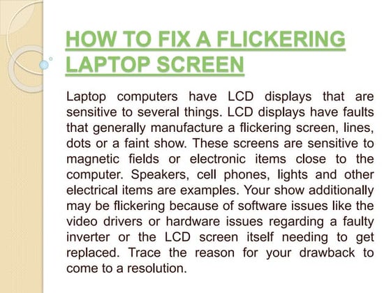5 most common issues with laptop screen | PDF