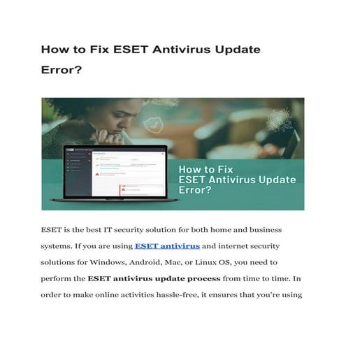 How to Fix ESET Antivirus Update Errors? | PDF