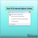 How to fix internet explorer crashes
