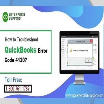 Step-by-Step Guide to Fix QuickBooks Error Code 4120 | PDF